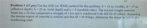 solved problem 1 12 pts use the asd or wsd method for