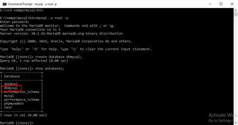 Cara Membuat Database Mysql Di Xampp Melalui Cmd Command Prompt Smk Labor Pekanbaru