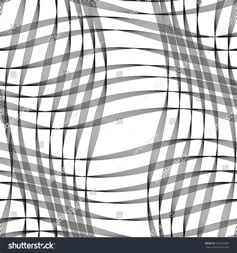 Curve Linear Square Grid Pattern Seamless Stock Vector Royalty Free 263562035 Shutterstock