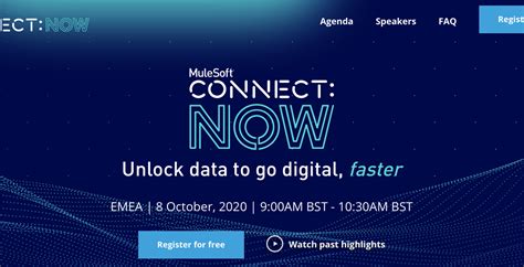 Mulesoft Connect Now Event On Oct 8 Unlock Data To Go Digital Faster Cap4 Lab