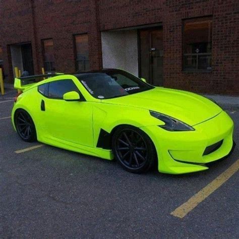 Bright Yellow Nissan Sports Car