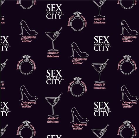 Sex And The City Fabric Quotes Black Quilt Cotton Sewing Material Listed By The Yard And Half