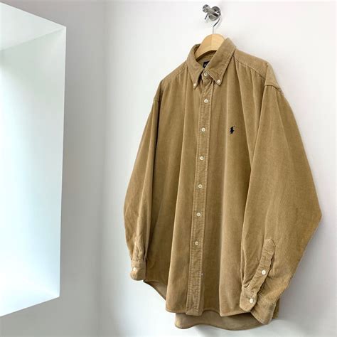 폴로 랄프로렌 기본 포니 베이지 코듀로이 셔츠 후루츠패밀리
