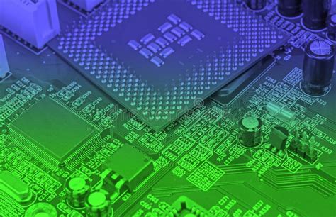 Cpu Pins And Circuit Mother Board Stock Image Image Of Network Board