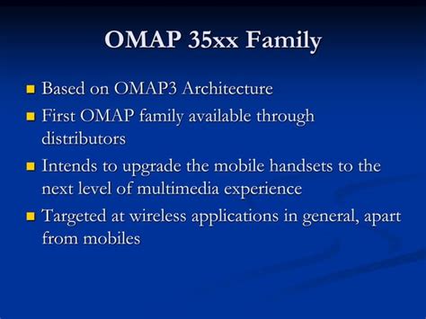 Introduction To OMAP 35x Platform Engineering Topic PPT