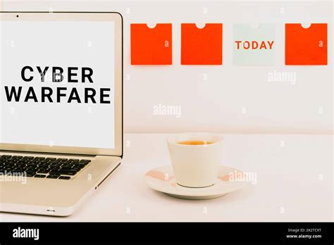 Writing Displaying Text Cyber Warfare Business Concept Virtual War