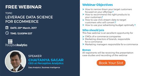 Webinar Leverage Data Science For Ecommerce Perceptive Analytics