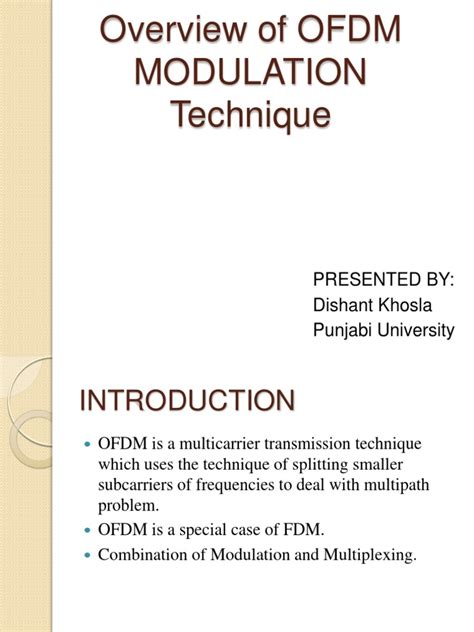 Pdf Overview Of Ofdm Modulation Technique Dokumen Tips