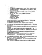 Exercise 2 Simple Random Sample Pdf I A B Adults 57 85 C This Is An Observational Study