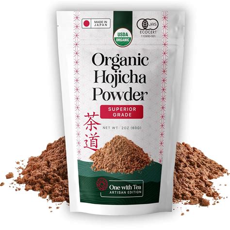 One With Tea Organic Hojicha Powder Roasted Matcha Green