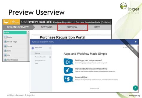 Joget Workflow V6 Training Slides 8 Designing Your First Userview Ppt
