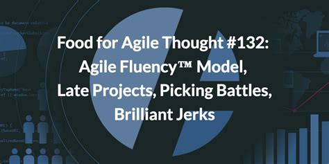Agile Fluency Model Late Projects Picking Battles Brilliant Jerks