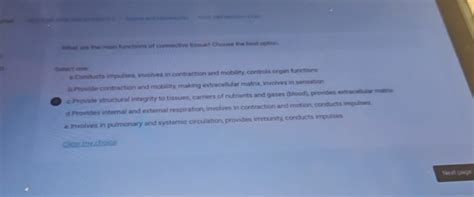 Solved What Are The Main Fuctions Of Connective Tiasum