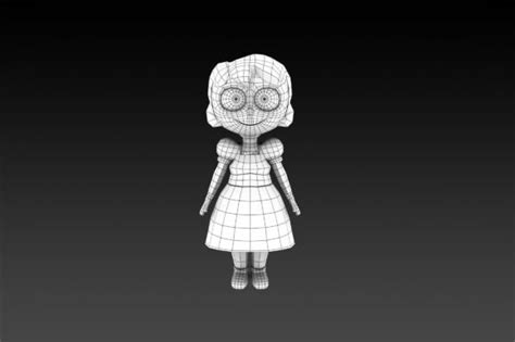 Cute Cartoon Girl 3d Model Graphic By Theresumepark · Creative Fabrica