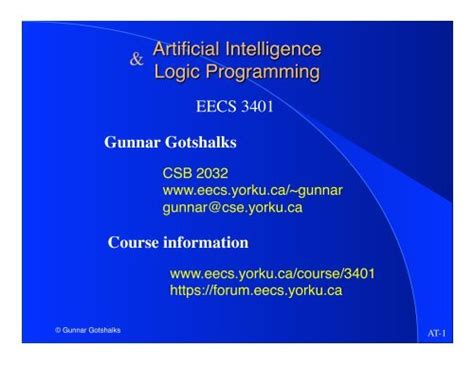 Artificial Intelligence Logic Programming