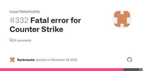 Fatal Error For Counter Strike · Issue 332 · Hzqstmetahooksv · Github