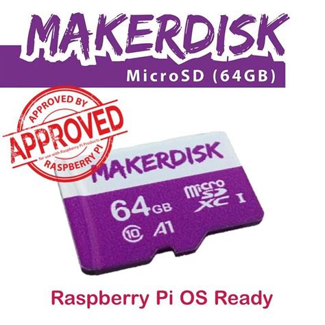 raspberry pi approved makerdisk microsd card with rpi os suaye