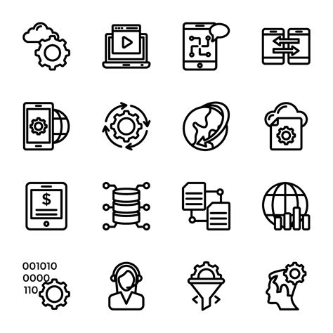 Data Management Flat Icons Pack 26970331 Vector Art At Vecteezy