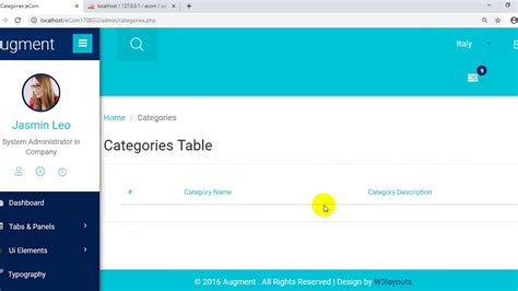 Tutorial 4 Ecommerce Website Add Category And Show Category In Php Mysql Youtube