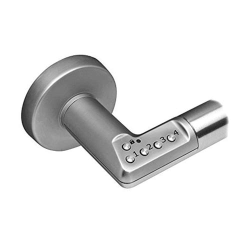 Intelligent Door Handle With Built In Code Keyboard On Round Rosettes