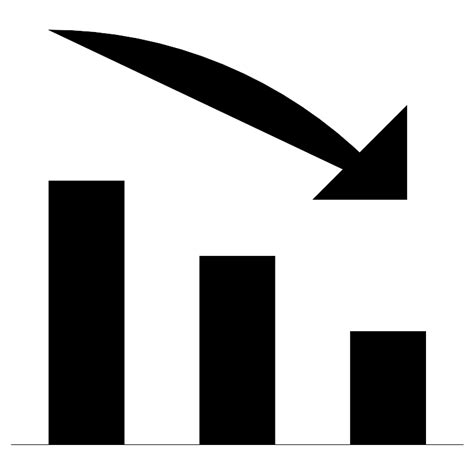 arrow down graph vector svg icon svg repo