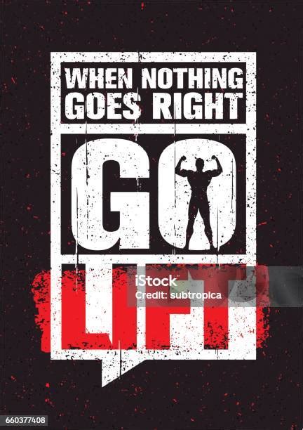 아무것도 오른쪽면 이동 리프트 영감 운동 그리고 피트 니스 체육관 동기 부여 견적입니다 크리에이 티브 벡터 인쇄 술 로고에 대한 스톡 벡터 아트 및 기타 이미지 Istock