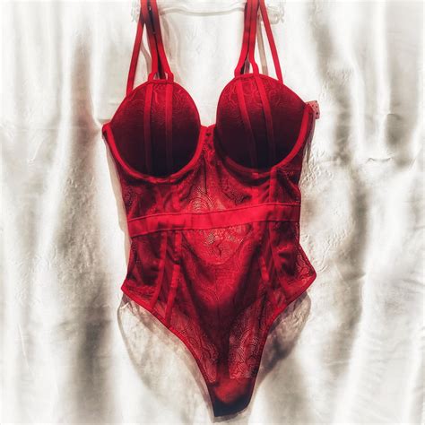Red Lace Bodysuit Studio28 Boutique