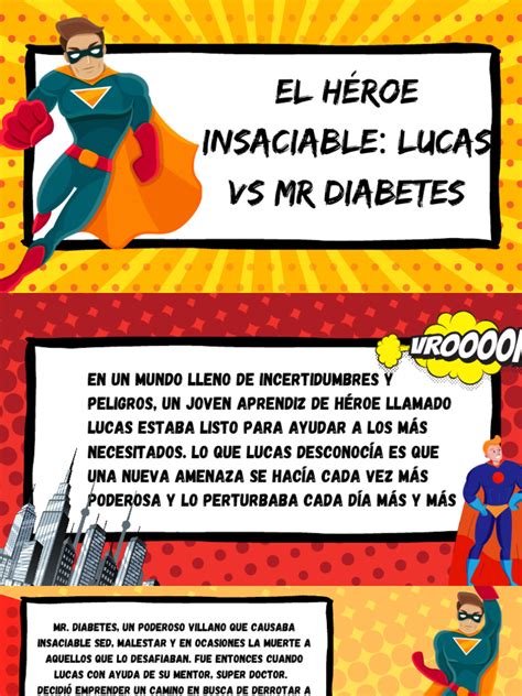 Cuento El HÃ Roe Insaciable Lucas Vs Mr Diabetes Pdf