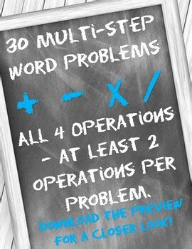 45 Multistep Word Problems KEY By Alex Arndt TPT