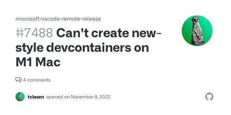 Cant Create New Style Devcontainers On M1 Mac · Issue 7488 · Microsoftvscode Remote Release
