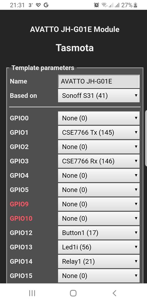WiFi Smart Socket With RGB LED Indicator Energy Monitoring Issue Arendst Tasmota GitHub