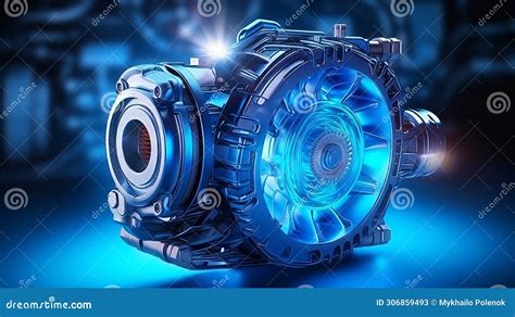 car engine with blue glow neural network ai generated stock image image of engine bright
