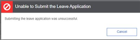 Ess Unable To Submit Leave Application For All Staff General Discussion Sage 300 People