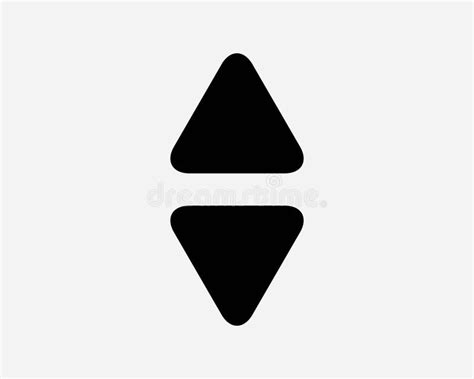 Up Down Triangle Arrow Icon Lift Elevator Button Direction Navigation Front Back Black And