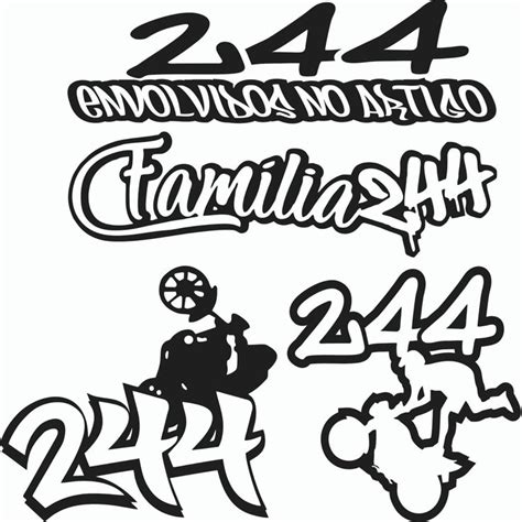 Adesivo 244 Familia 244 244 No Grau Kit Com 4 Adesivos Em Promoção Na