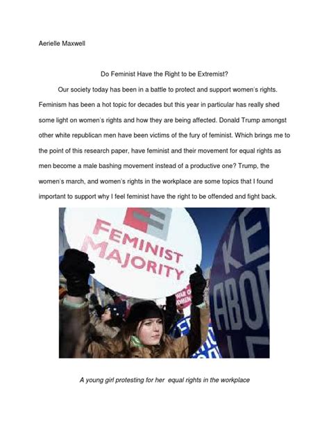 Do Feminist Have The Right To Be Extremist Pdf Feminism Gender