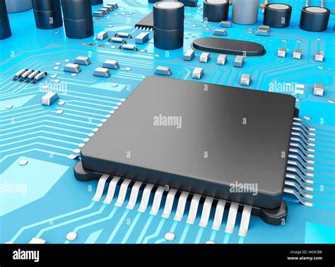 3d Renderer Image Central Computer Proccesor Cpu Technology Concept