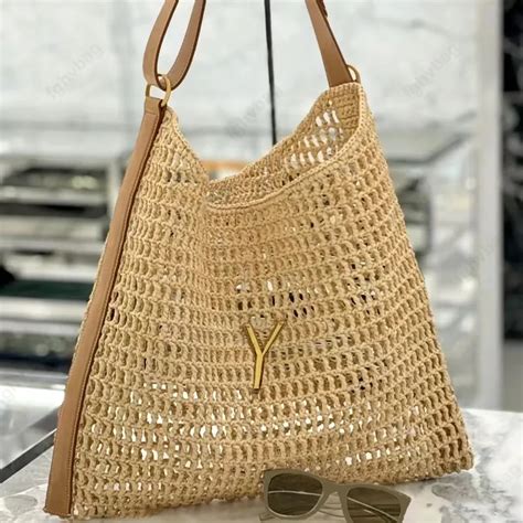 Vintage Woven Straw Designer Shoulder Bag High Quality Summer Shopping