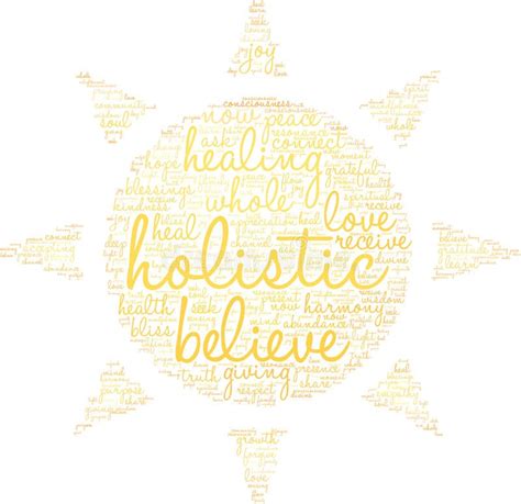 Holistic Word Cloud Stock Vector Illustration Of Love 99532204
