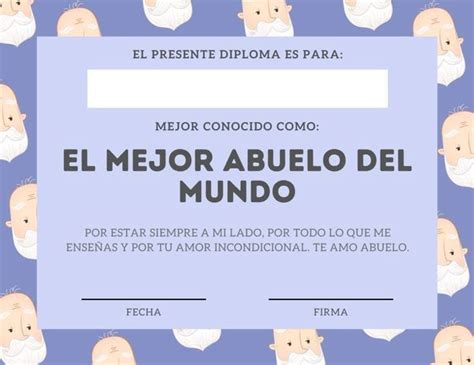 Diplomas Para Abuelos Diploma Al Mejor Abuelo Del Mundo Diplomas