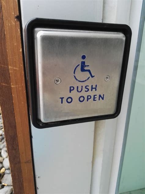 Squre Stainless Steel Push To Open Switch Handicap Push To Open Button For Door