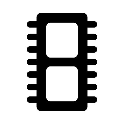 Premium Vector Microchip Icon Vector