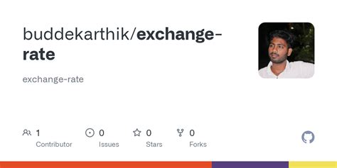 Github Buddekarthik Exchange Rate Exchange Rate