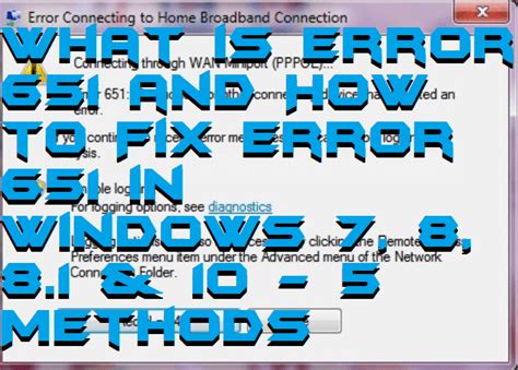 What Is Error 651 And How To Fix Error 651 In Windows PC Laptop 7 8 1 10 Top 5 Methods