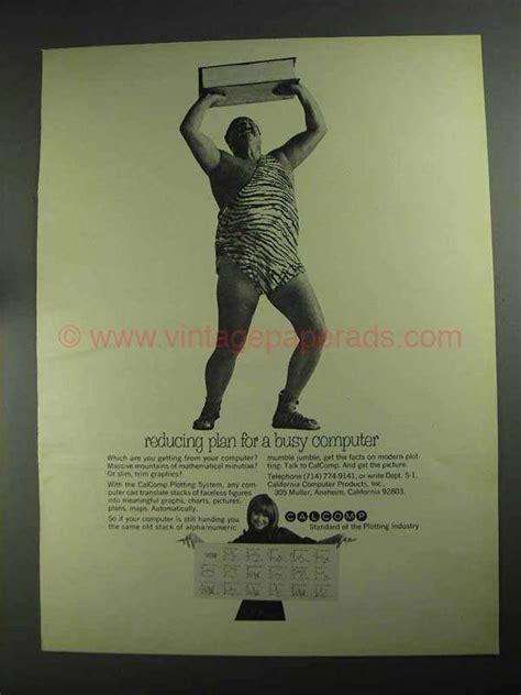 1968 Calcomp Plotting Systems Ad Reducing Plan Cn0786