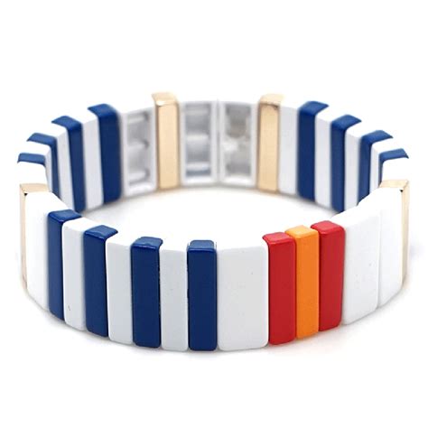 1 шт Богемский Браслет Ручной Работы плетеный Штабелируемый браслет с эмалью и плиткой