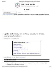 Understanding Lipids Definition Structure Types Examples Course Hero