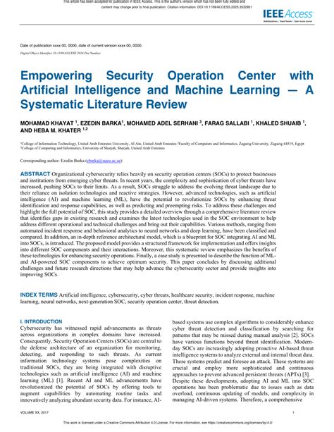 Pdf Empowering Security Operation Center With Artificial Intelligence And Machine Learning A