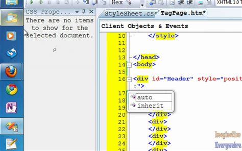 Visual Web Developer Tutorial 4 Part 1 Positioning Elements On A Web Page Youtube