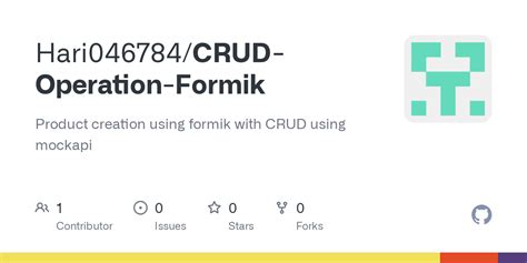 Github Hari046784crud Operation Formik Product Creation Using Formik With Crud Using Mockapi